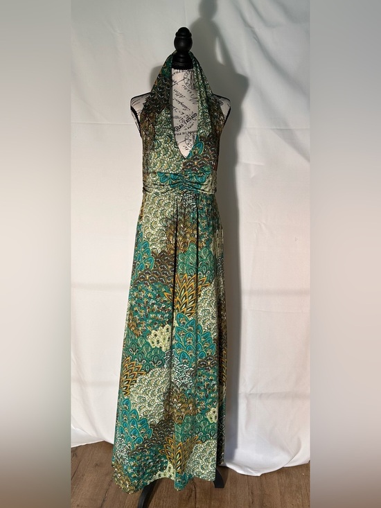 Claudia Richard | Dresses | Claudia Richard Green And Teal Patterned ...